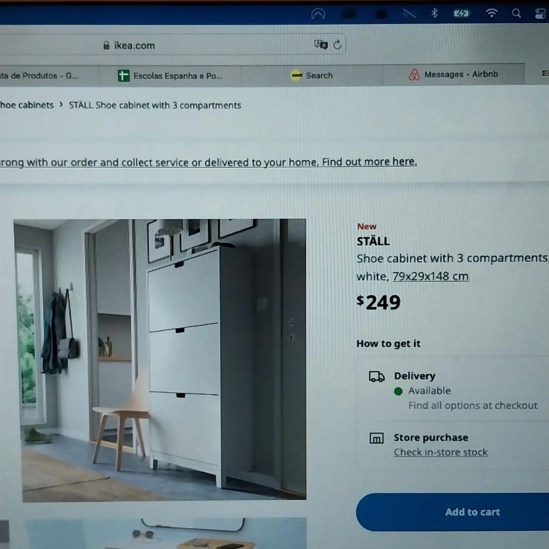 Shoes cabinet IKEA STALL, Furniture & Home Living, Furniture, Shelves, Cabinets & Racks on Carousell