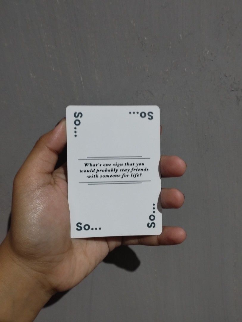 So cards deep conversation starter, Hobbies & Toys, Stationary & Craft ...