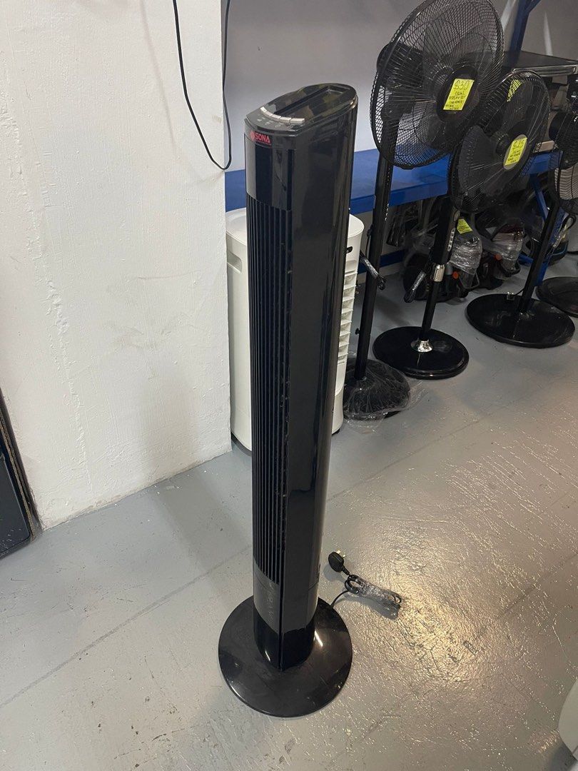 SONA REMOTE TOWER FAN (46 INCH) SFT 1703 (BLACK), Furniture & Home ...