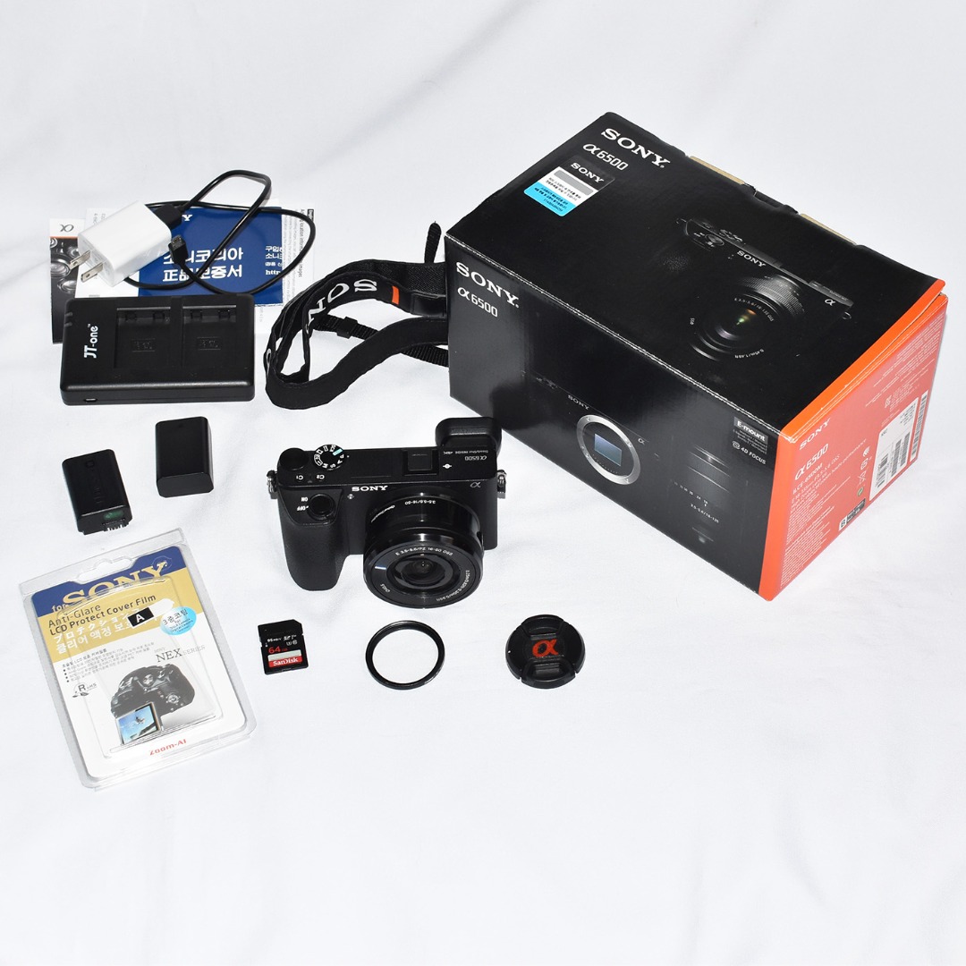 Sony A6500 premium mirrorless camera w/ 16-50mm OSS Lens (Complete box ...
