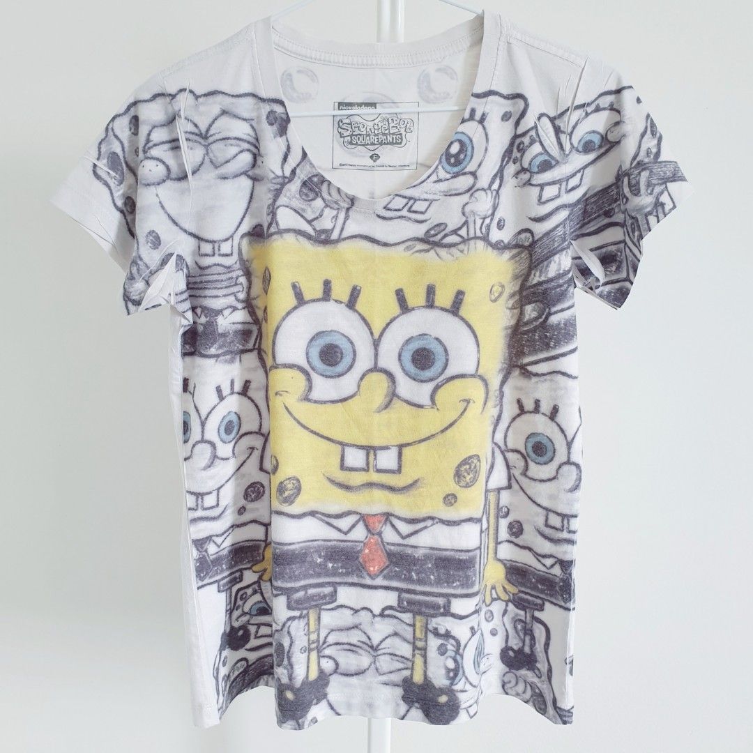 SpongeBob SquarePants Nickelodeon Cartoon Animation Authentic White ...