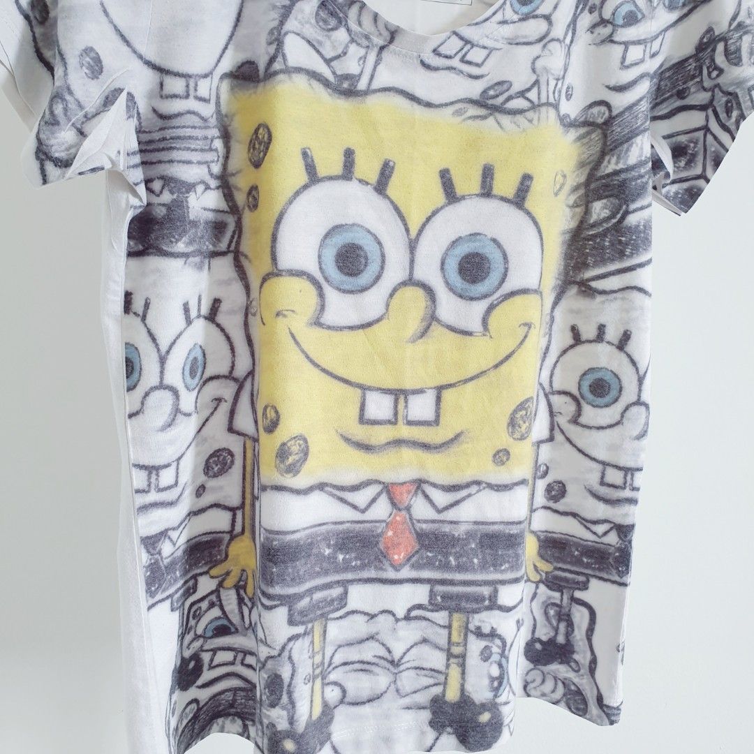 SpongeBob SquarePants Nickelodeon Cartoon Animation Authentic White ...