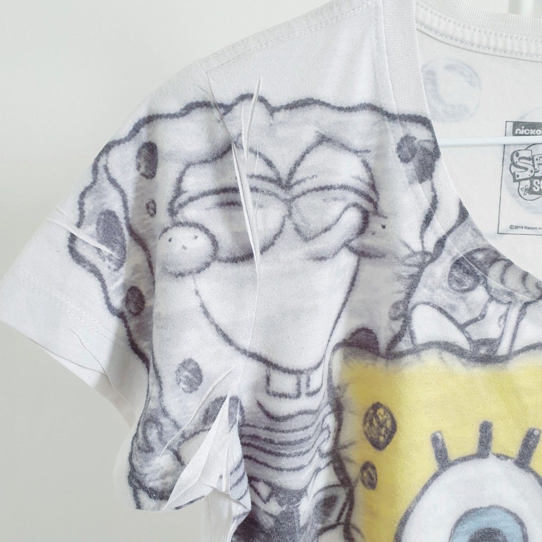 SpongeBob SquarePants Nickelodeon Cartoon Animation Authentic White ...