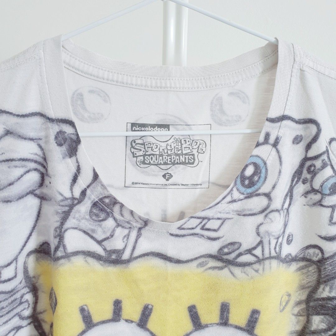 SpongeBob SquarePants Nickelodeon Cartoon Animation Authentic White ...