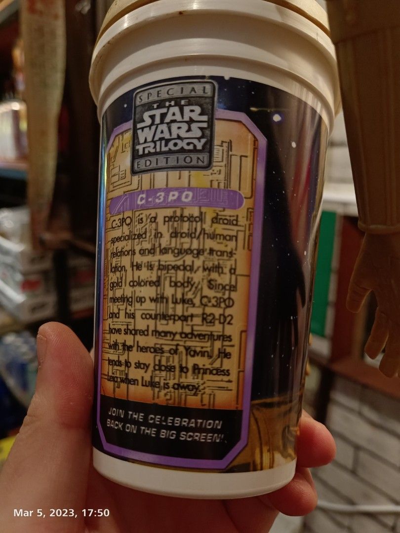 Star Wars C3PO KFC Pepsi Cup Figurine, Hobbies & Toys, Memorabilia ...
