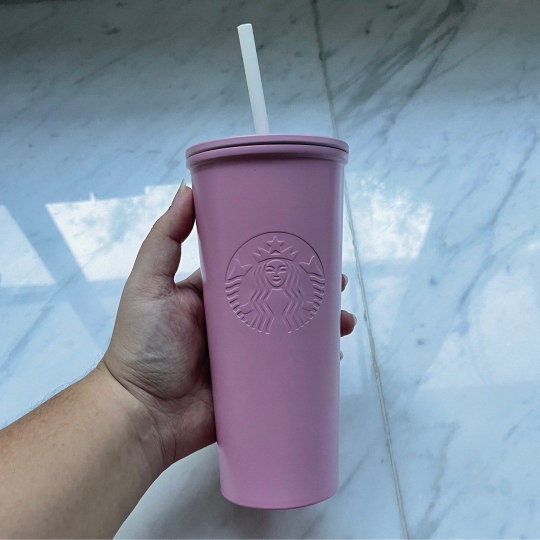 Starbucks cold cup 16 oz pink, Furniture & Home Living, Kitchenware ...