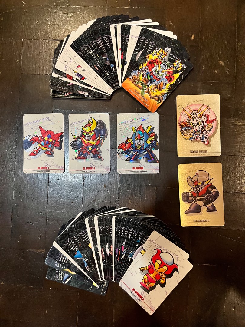 Super Robot Wars trading / collectible cards 1997 (Mazinger, Gundam ...