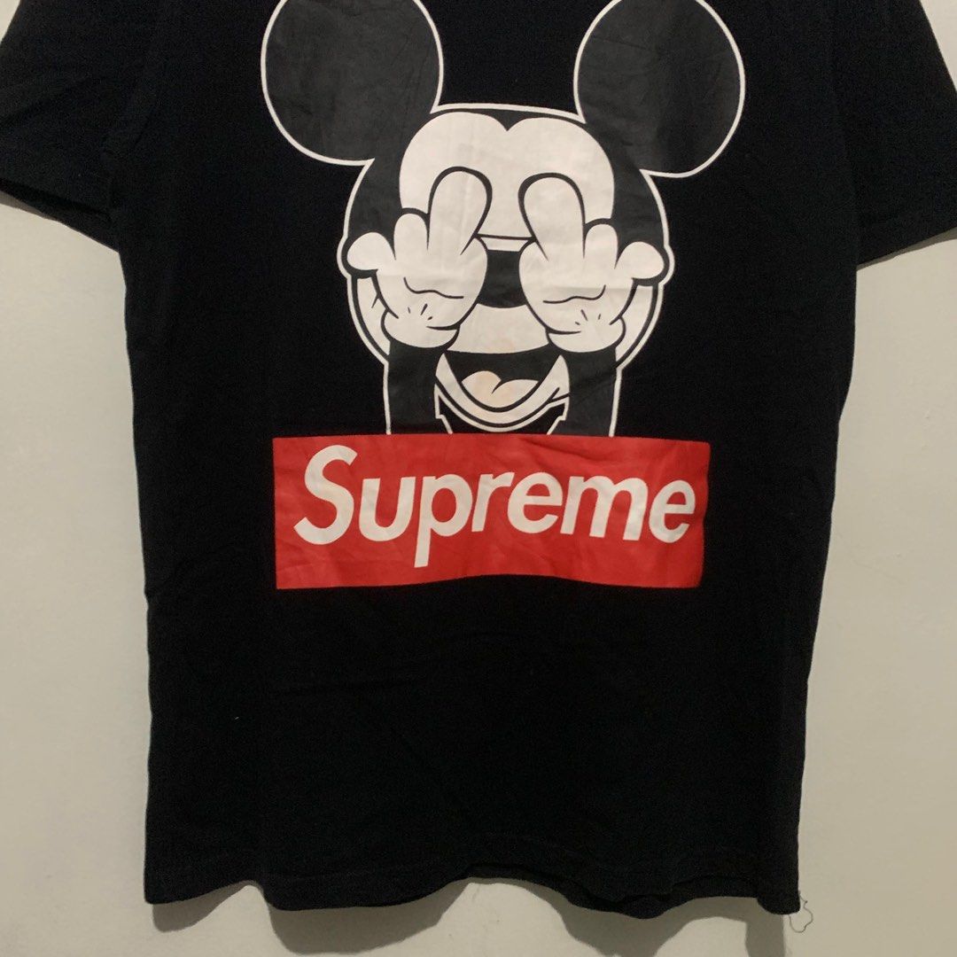 SUPREME MICKEY MOUSE GRAPHIC T SHIRT (Black) on Carousell