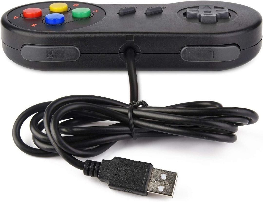 T841 2 x Retro Classic USB Controller SNES Gamepad, Wired SNES USB Controller Mac Controller for ...