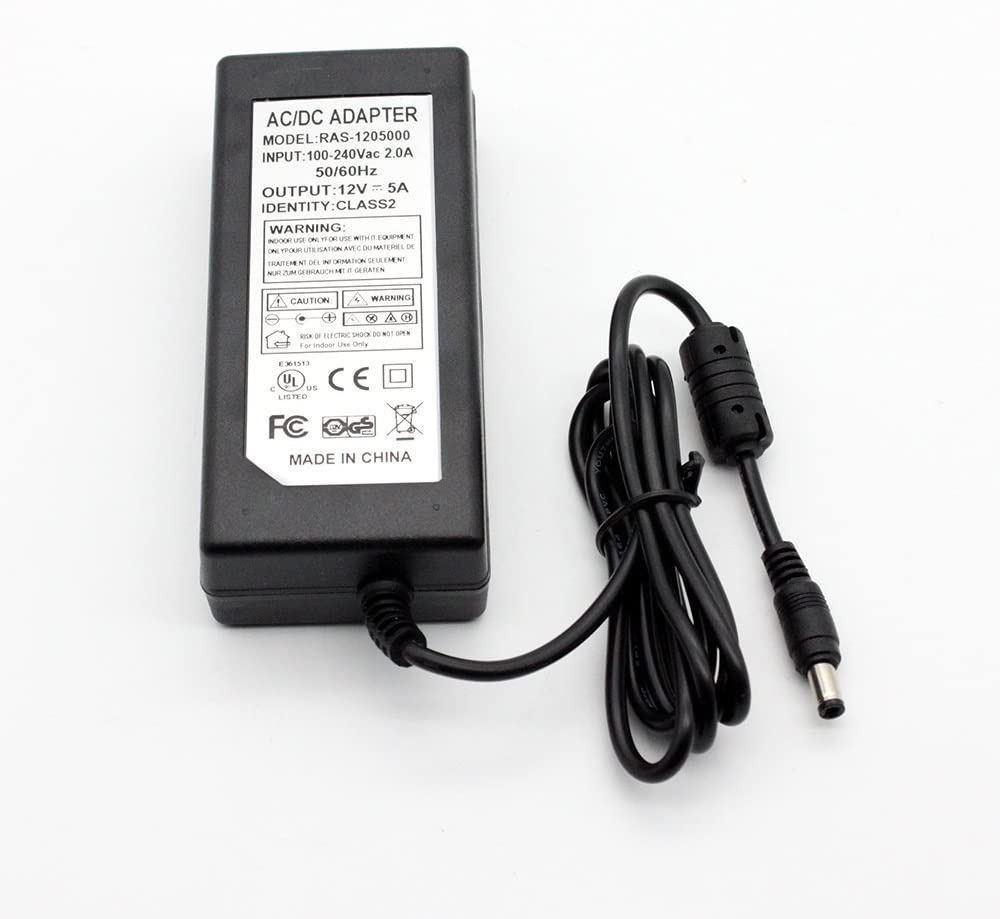 T857 12V 5A DC Power Adapter, AC to DC Power Supply Adapter 5.5 x 2.1mm ...