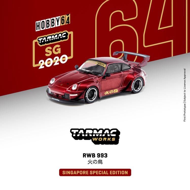 Tarmac Works 1/64 Porsche RWB 993 Firebird Singapore Special Edition ...