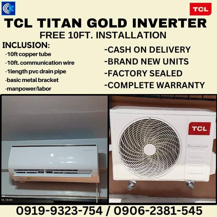TCL TITAN GOLD INVERTER Split Type Inverter | FREE INSTALLATION, TV ...
