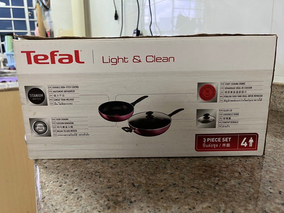 Tefal 3 in 1 Frying Pan & Wok Pan w Lid, Furniture & Home Living, Kitchenware & Tableware ...