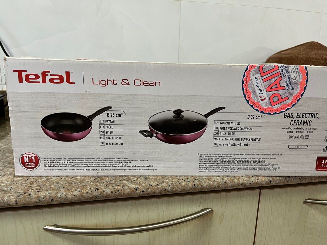 Tefal 3 in 1 Frying Pan & Wok Pan w Lid, Furniture & Home Living, Kitchenware & Tableware ...