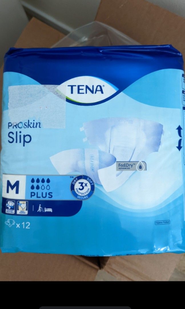 Tena Proskin Slip (Tape Diapers) 3 packs x 12s, Health & Nutrition, Assistive & Rehabilatory ...