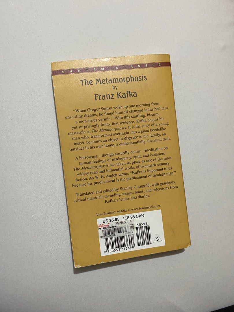 The Metamorphosis by Franz Kafka on Carousell