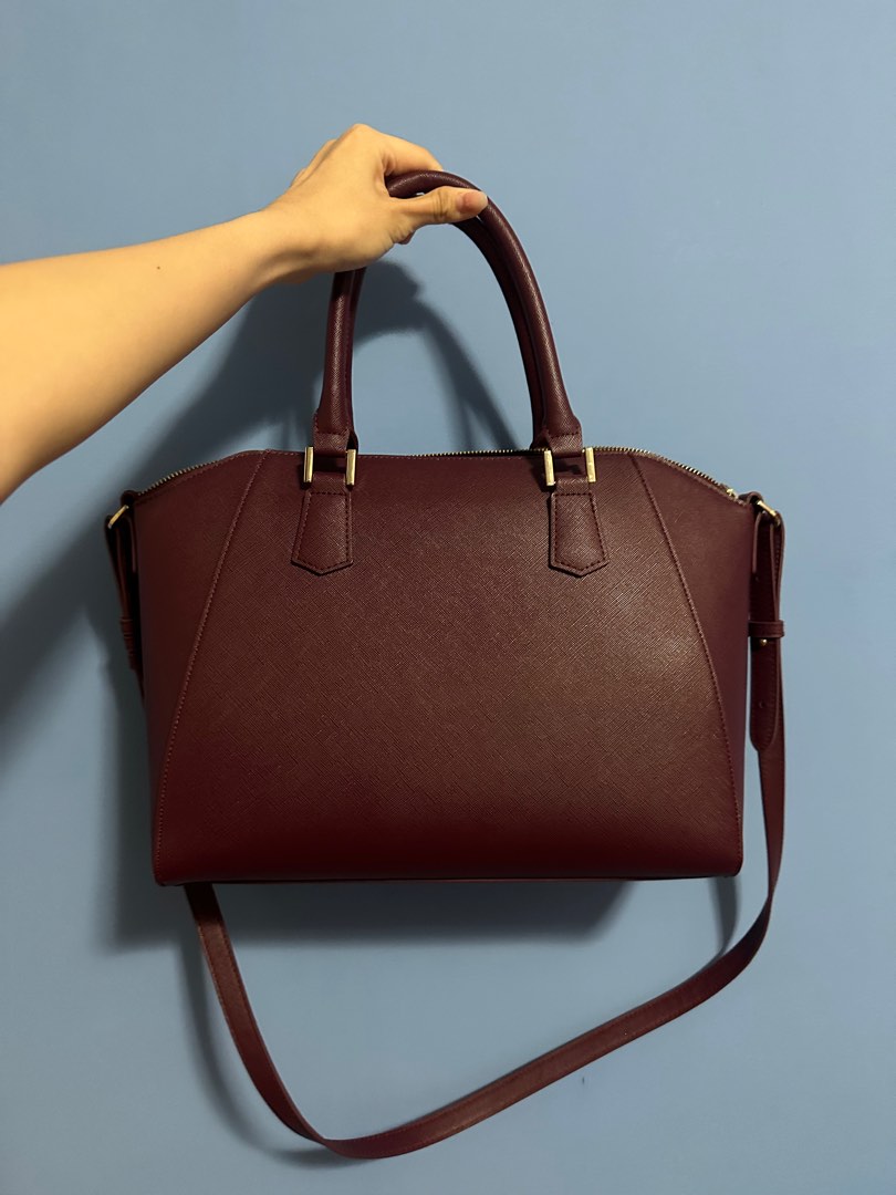 The Sophia Label -Maroon Work Bag, Women's Fashion, Bags & Wallets ...
