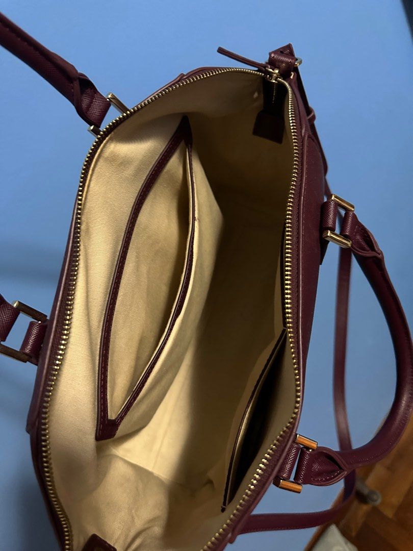 The Sophia Label -Maroon Work Bag, Women's Fashion, Bags & Wallets ...