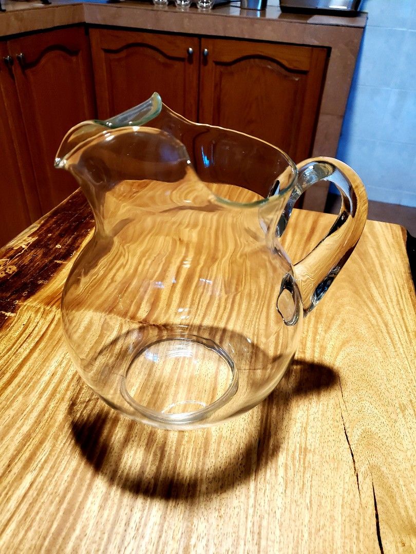 Thick, bulky modern design glass pitcher, 2L, Furniture & Home Living ...