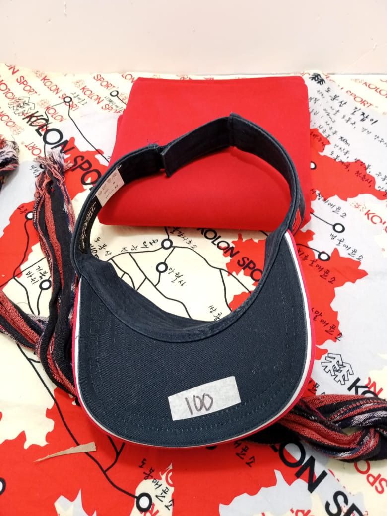 Topi golf caddy TITLEIST original navy logo merah, Fesyen Pria ...