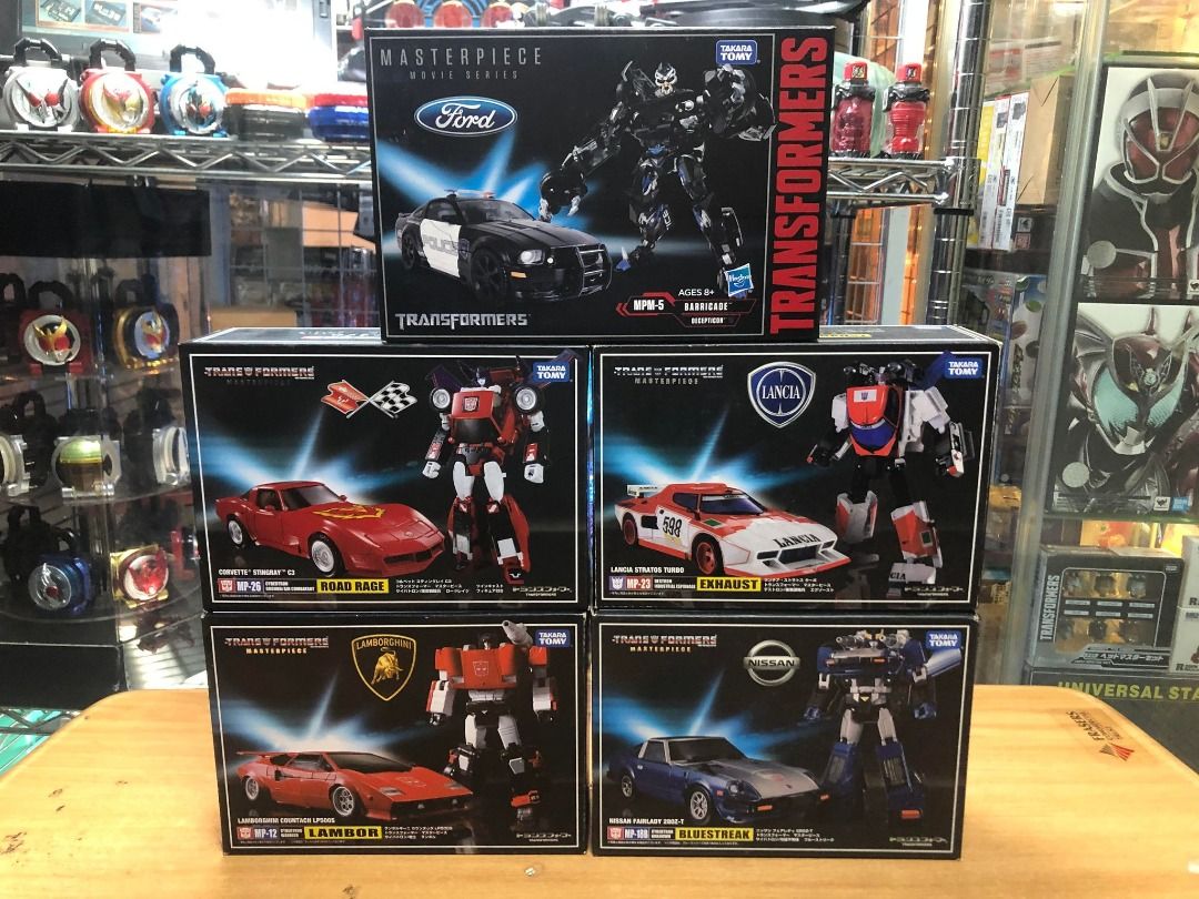 Transformers Masterpiece MP-12 Lambor, MP-18B Bluestreak, MP-23 Exhaust ...