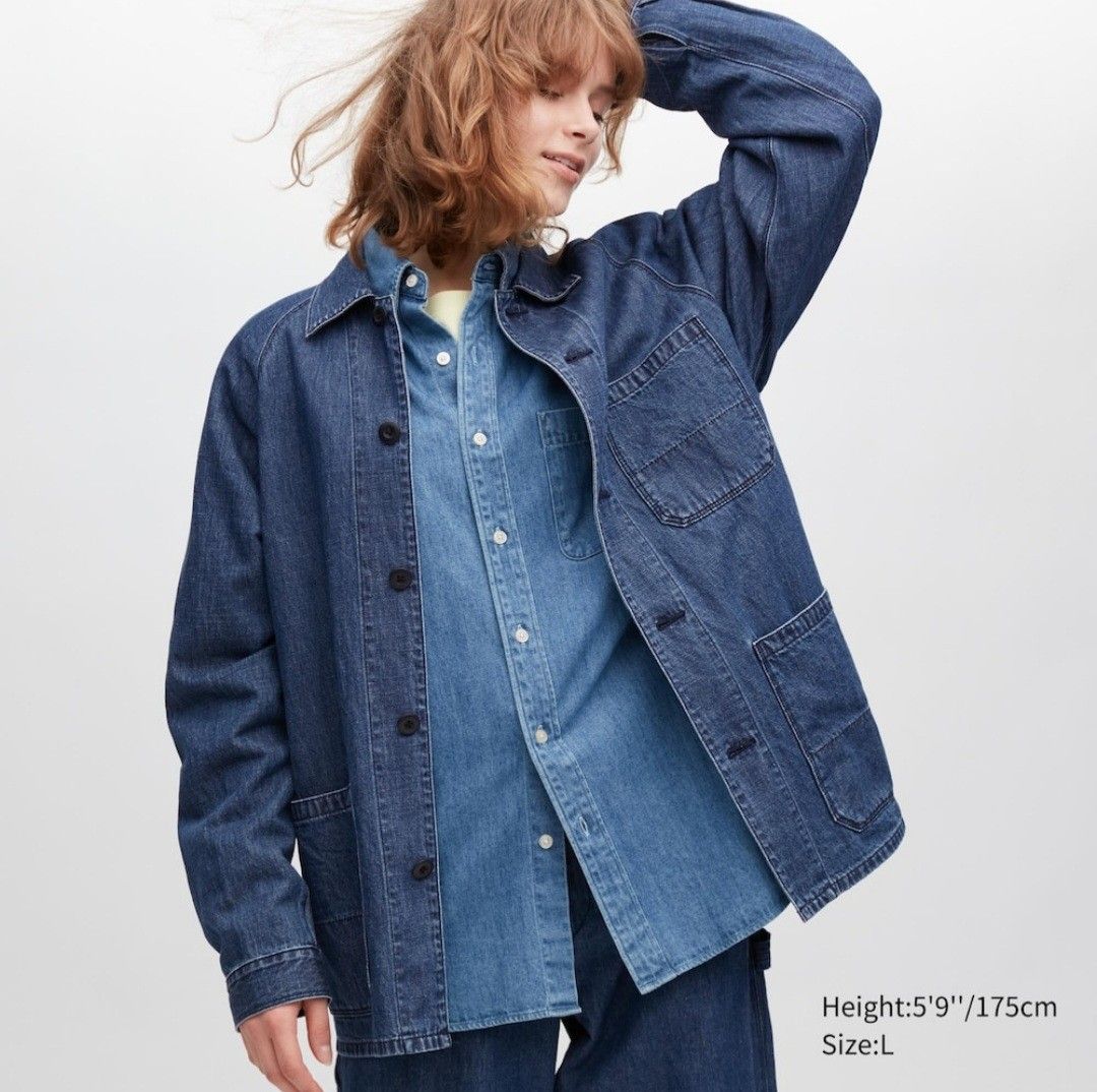 Uniqlo Denim Jacket, Women's Fashion, Coats, Jackets and Outerwear on ...