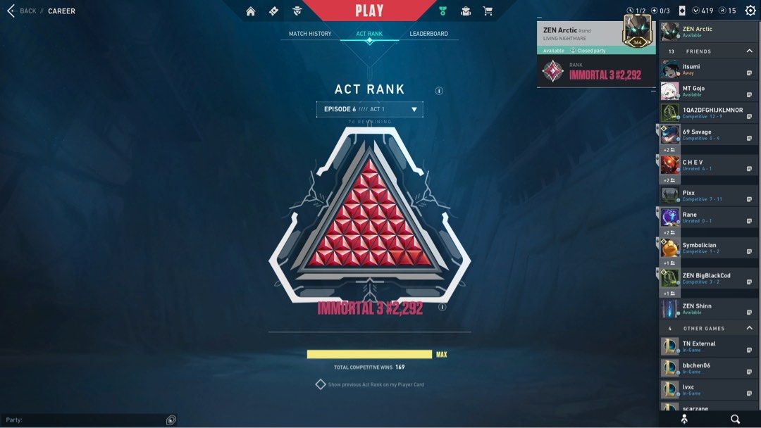 STACKED Valorant account ! immo 3 rank, Video Gaming, Video Games ...