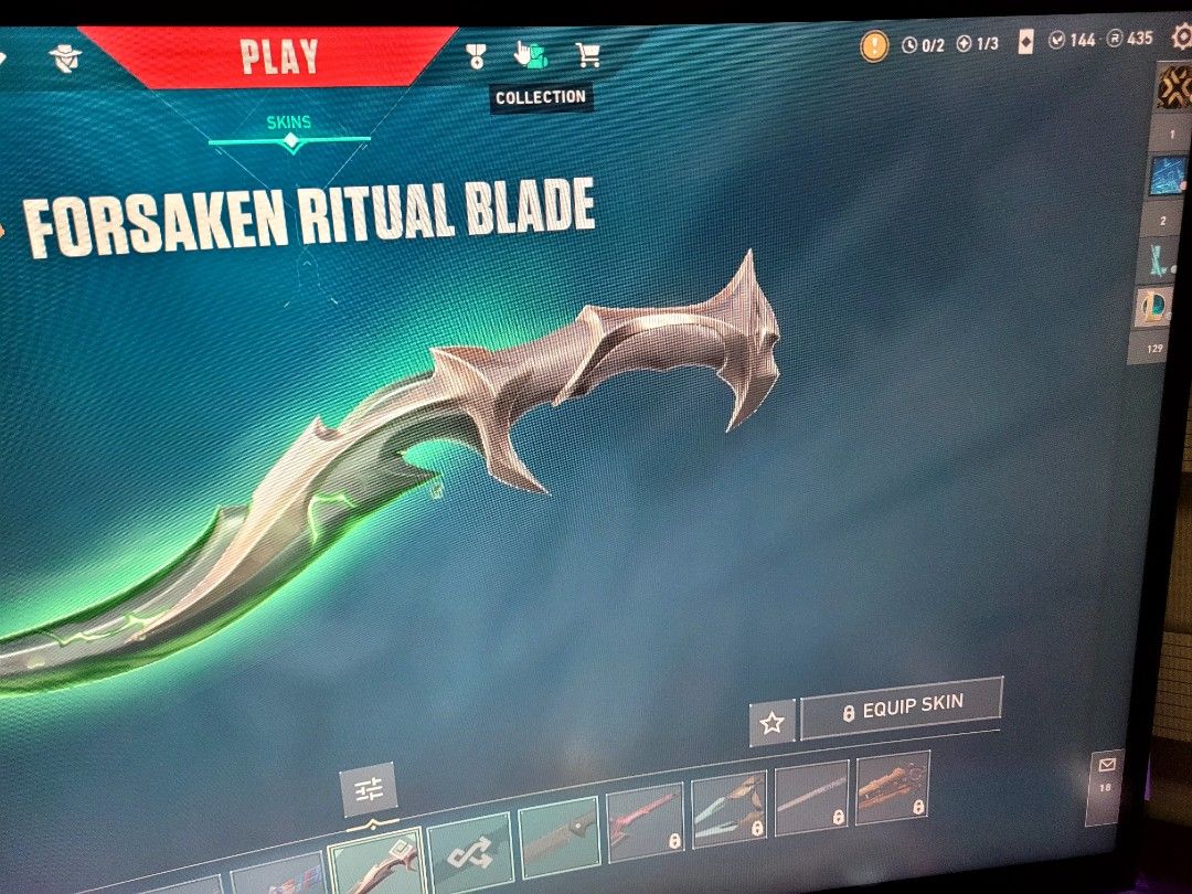 Valorant account with Forsaken Ritual Blade, Video Gaming, Gaming ...