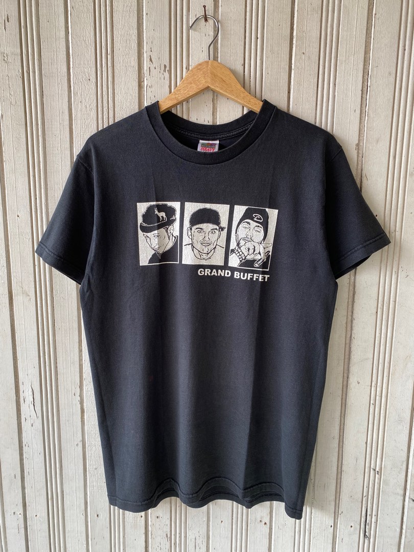 Vintage 90s Grand Buffet Rap Tees Band, Men's Fashion, Tops & Sets ...
