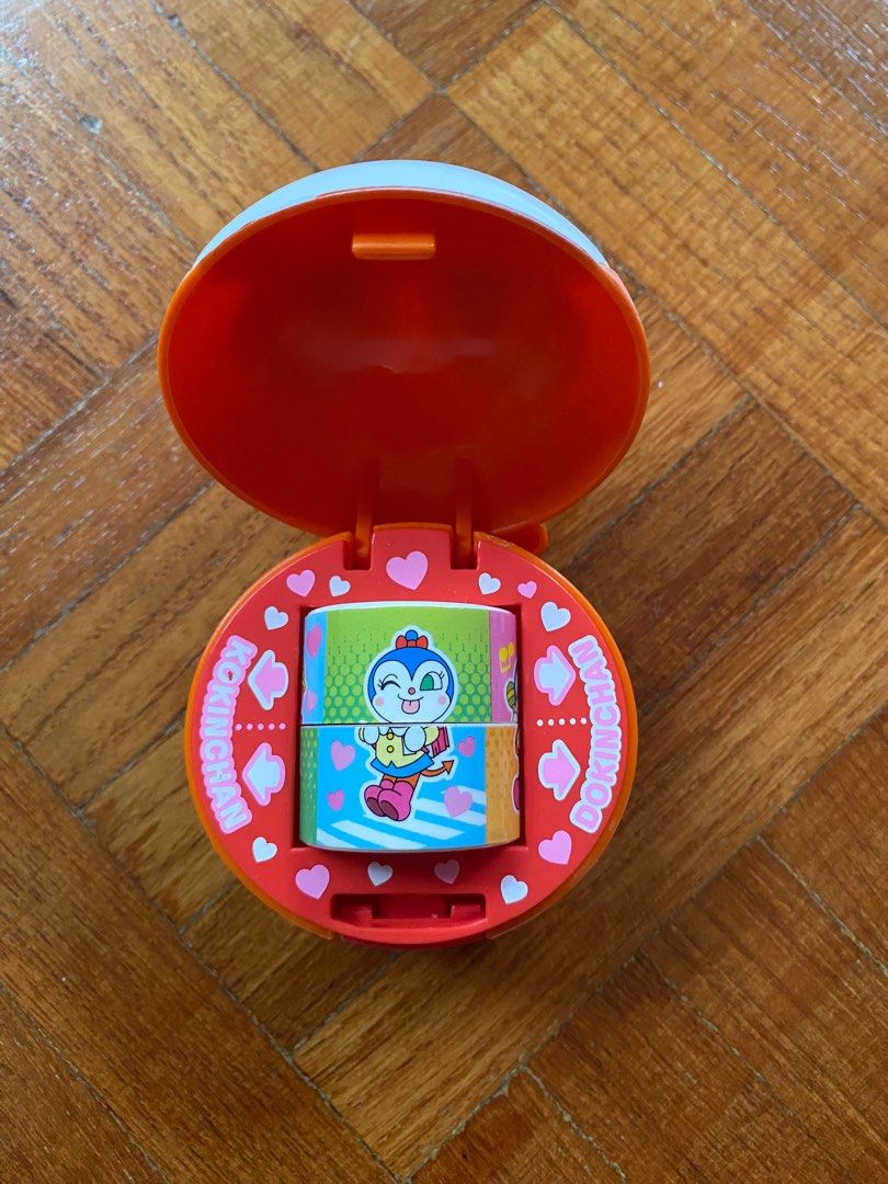 Vintage Anpanman kokinchan dokinchan keychain capsule toys turning toys ...