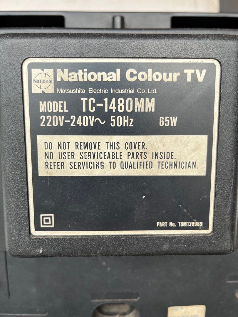 Vintage national colour tv model TC-1480 MM, TV & Home Appliances, TV ...