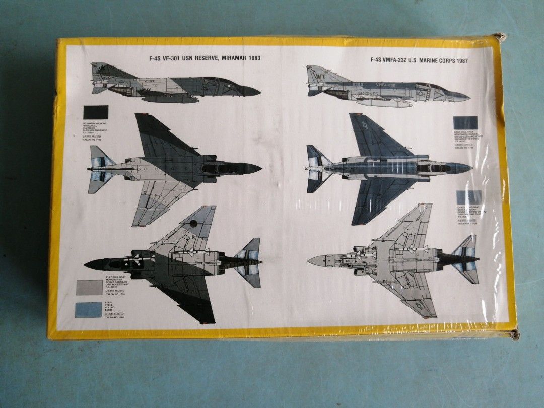 Vintage Navy Phantom F-4S Plane Model Kit by Italeri Made in Italy ...