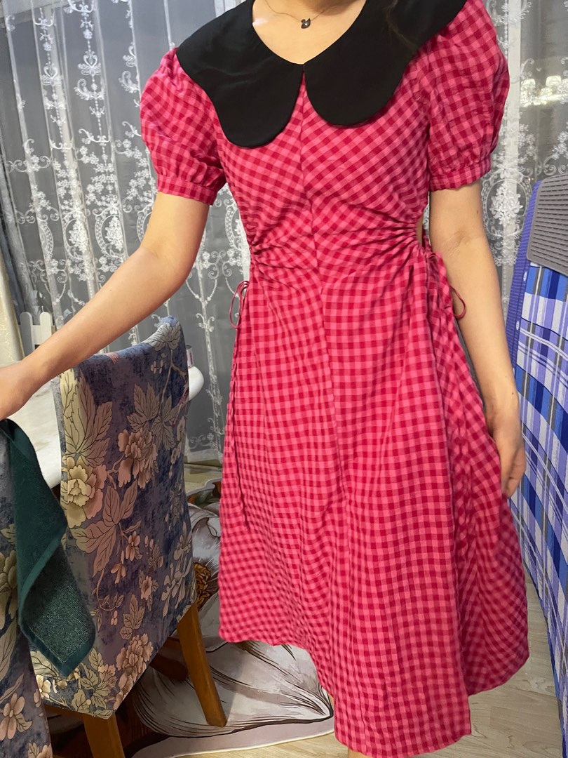 Vintage pink checkered dress, Women's Fashion, Dresses & Sets, Dresses ...