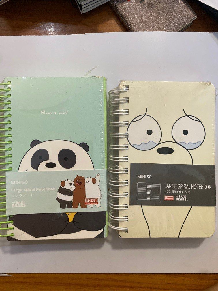 We bare bears Miniso Notebook Bundle on Carousell