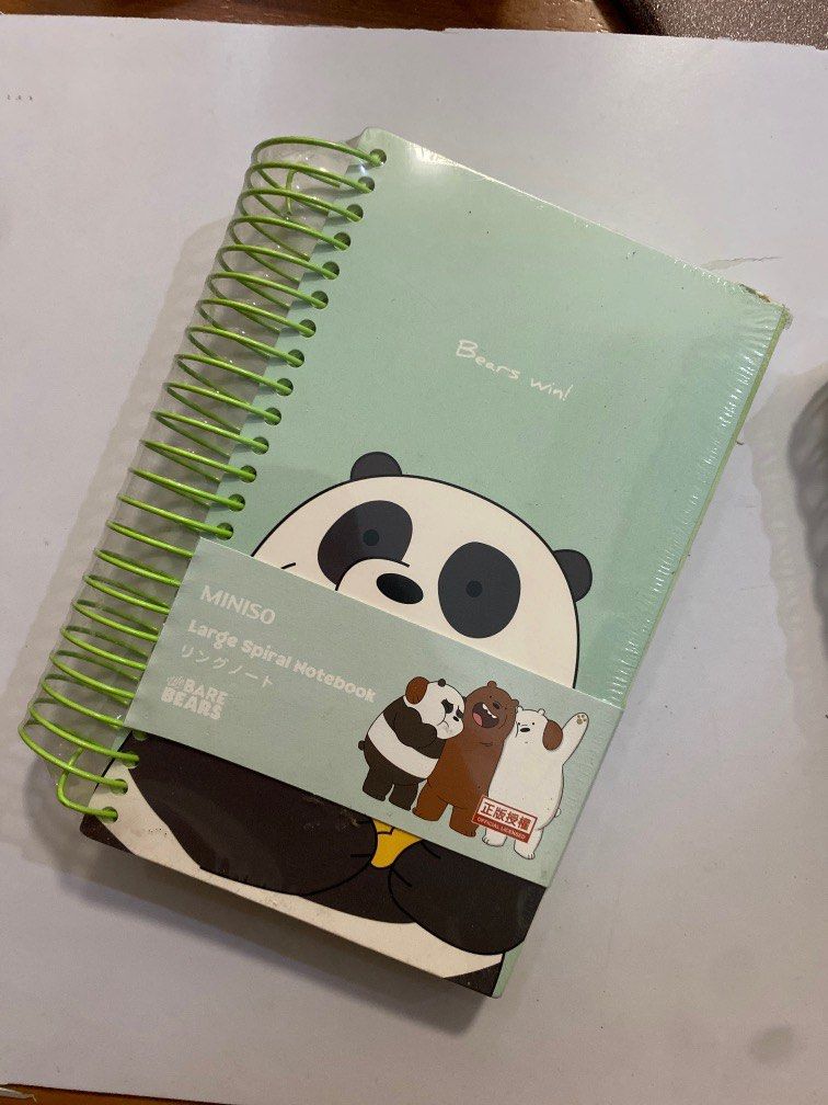 We bare bears Miniso Notebook Bundle on Carousell