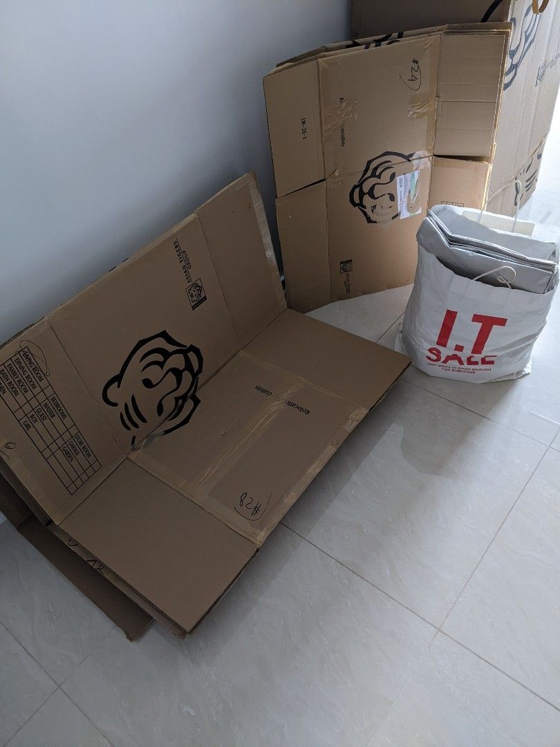 Well used carton boxes for moving, Furniture & Home Living, Home ...