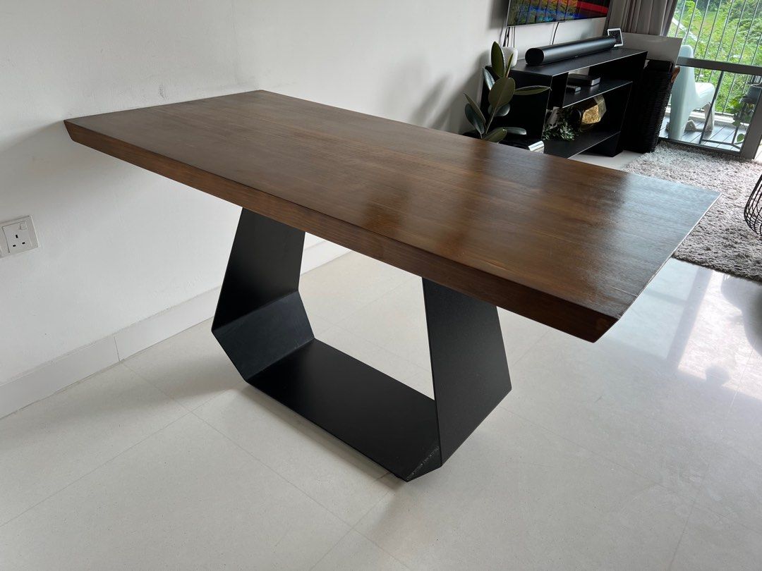 Wooden Benchtop Dining Table, Furniture & Home Living, Furniture ...