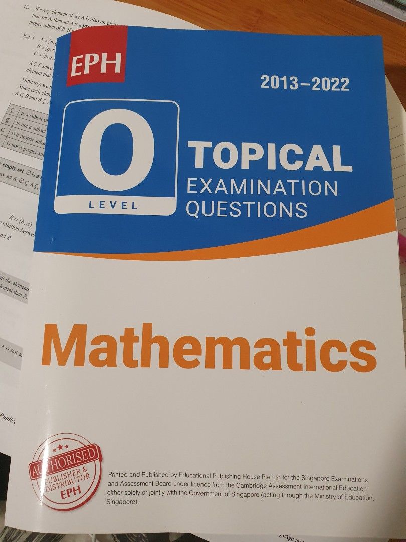 WTS o level mathematics topical tys eph, Hobbies & Toys, Books ...