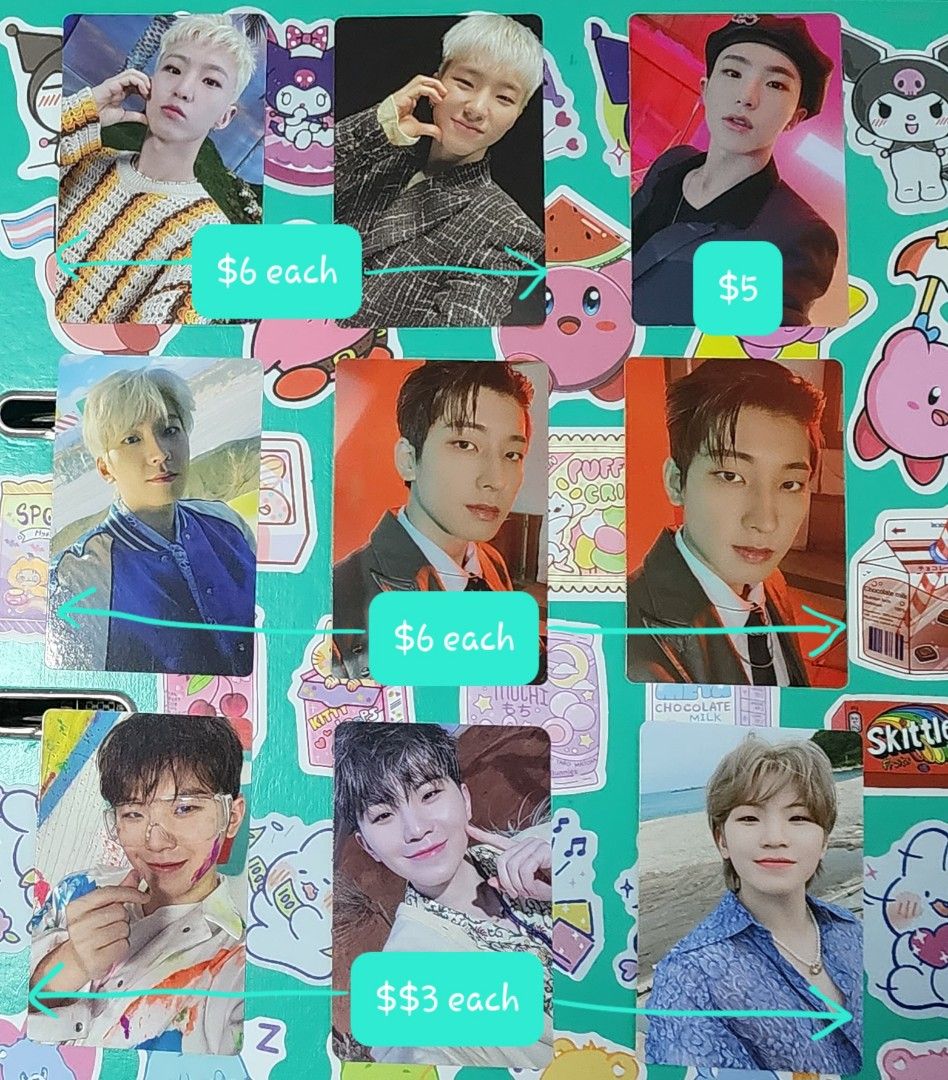 WTS seventeen hoshi wonwoo woozi photocard scoups jeonghan joshua jun the8 mingyu dk seungkwan ...