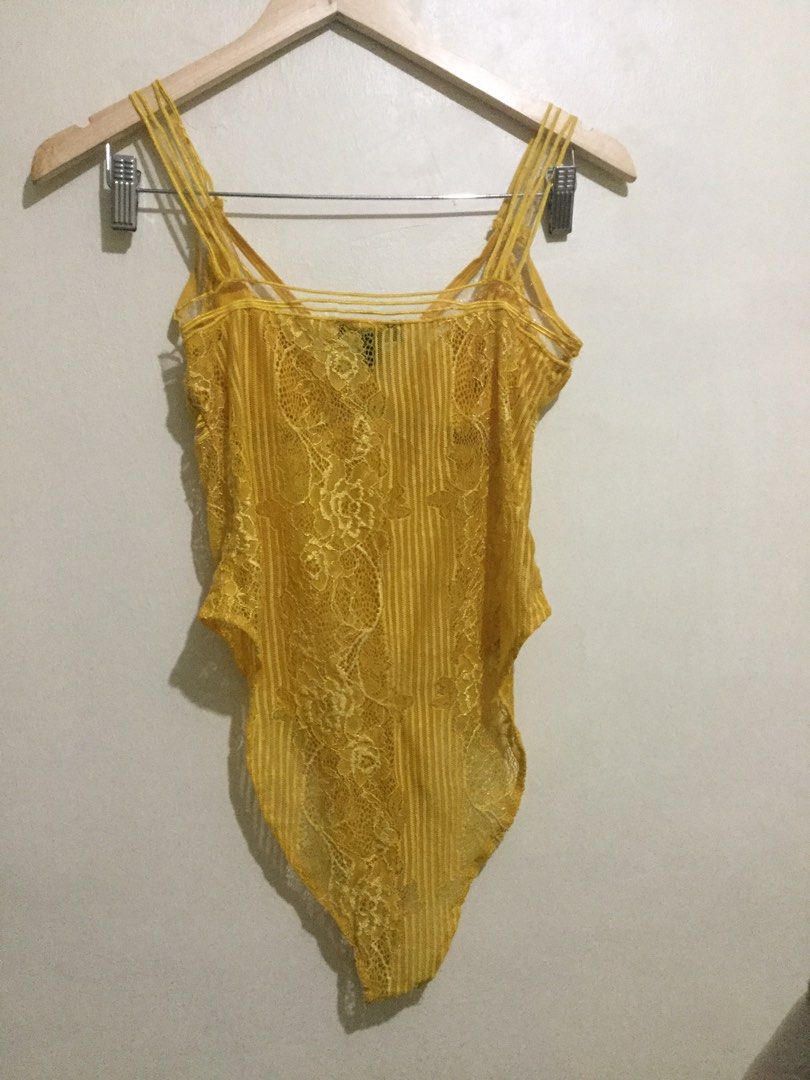 Yellow One Piece Lingerie Yellow Lingerie Lace Lingerie Yellow Lace Lingerie Yellow One