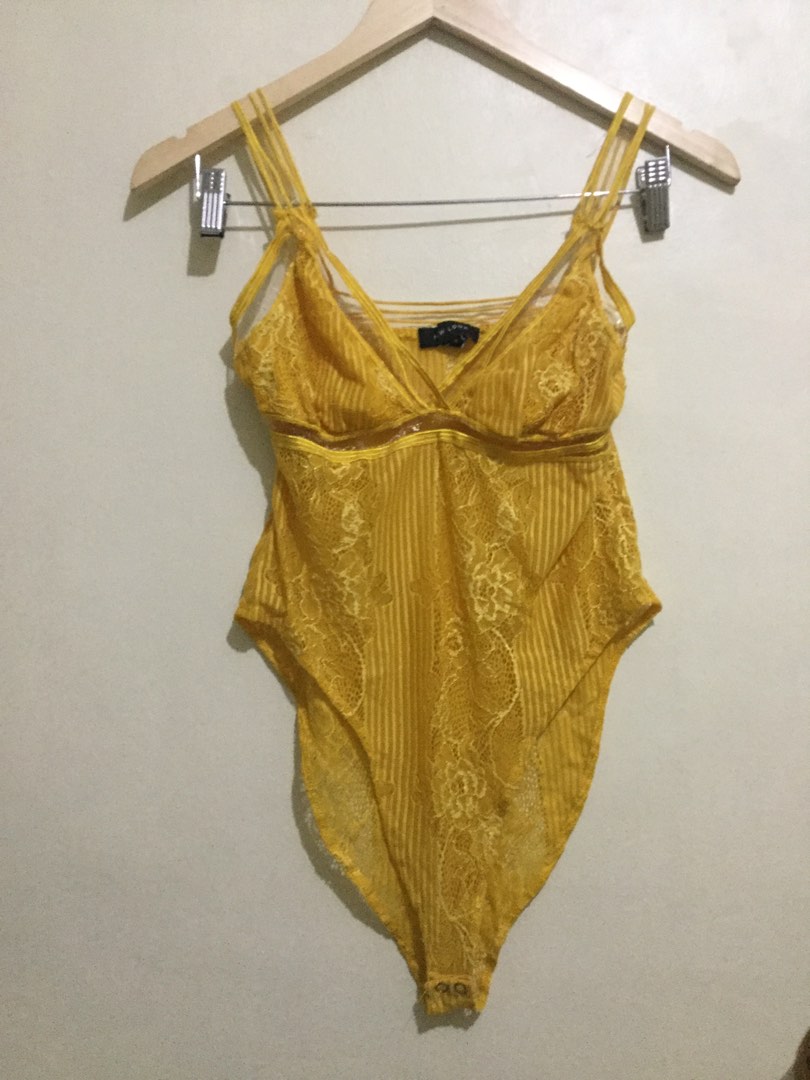 Yellow One Piece Lingerie Yellow Lingerie Lace Lingerie Yellow Lace Lingerie Yellow One
