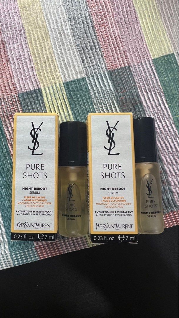 YSL Night Reboot Serum (7ml) x 2, Beauty & Personal Care, Face, Face Care on Carousell