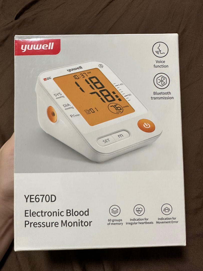 Yuwell Blood Pressure Monitor, Health & Nutrition, Health Monitors ...