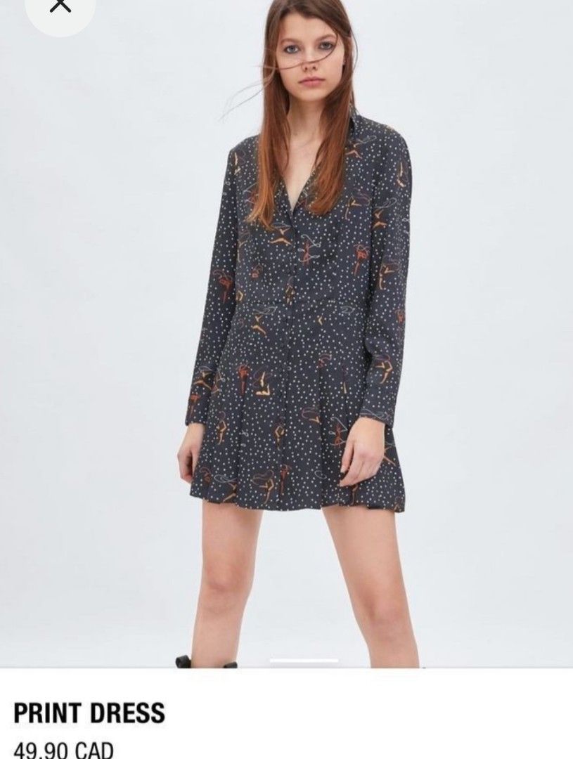 Zara ballerina satin mini dress, Fesyen Wanita, Pakaian Wanita, Gaun ...