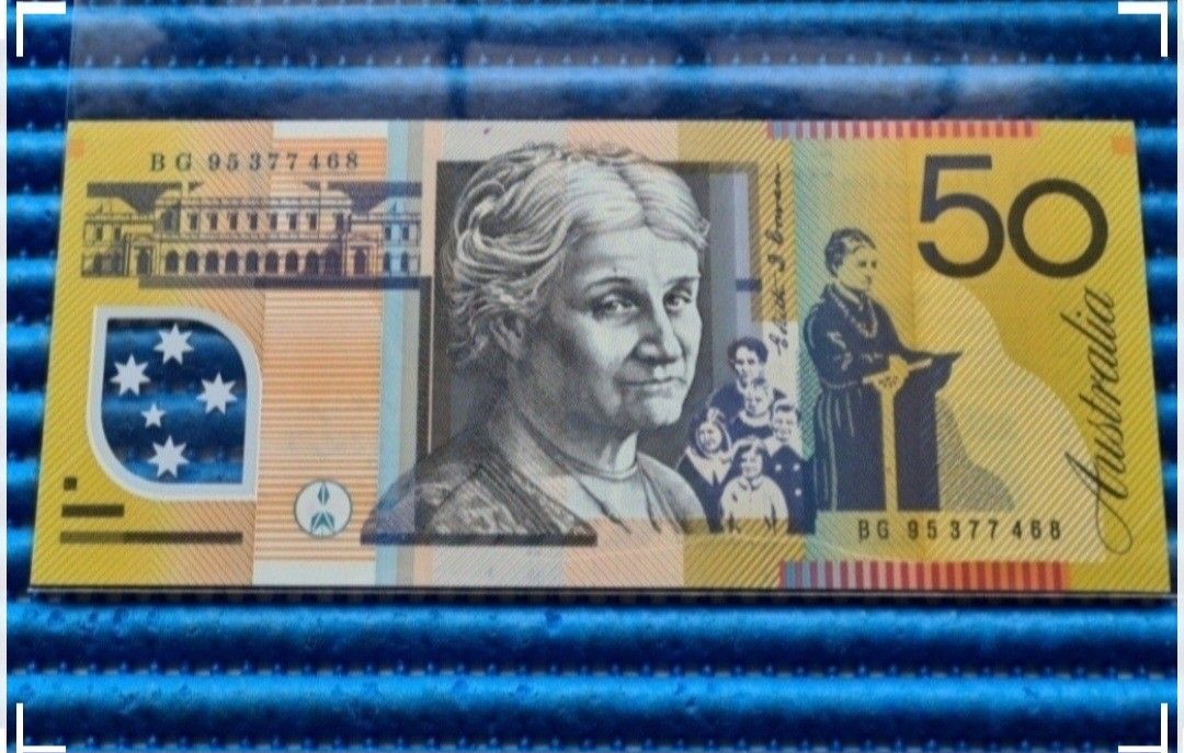 1995 Australian $50 Polymer Note BG 95377468 Dollar Banknote Currency ...