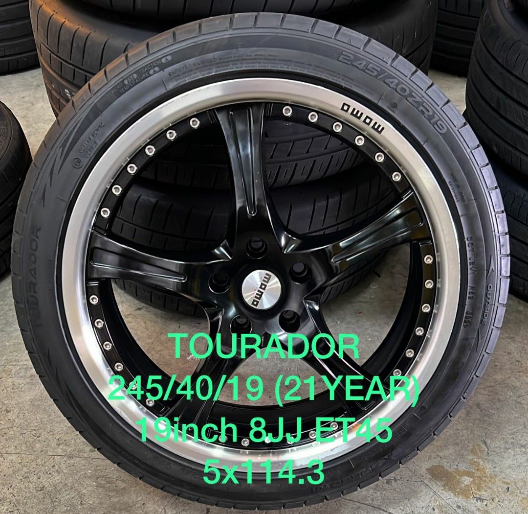 19" Momo Original rims & Tourador tyres, Car Accessories, Tyres & Rims ...