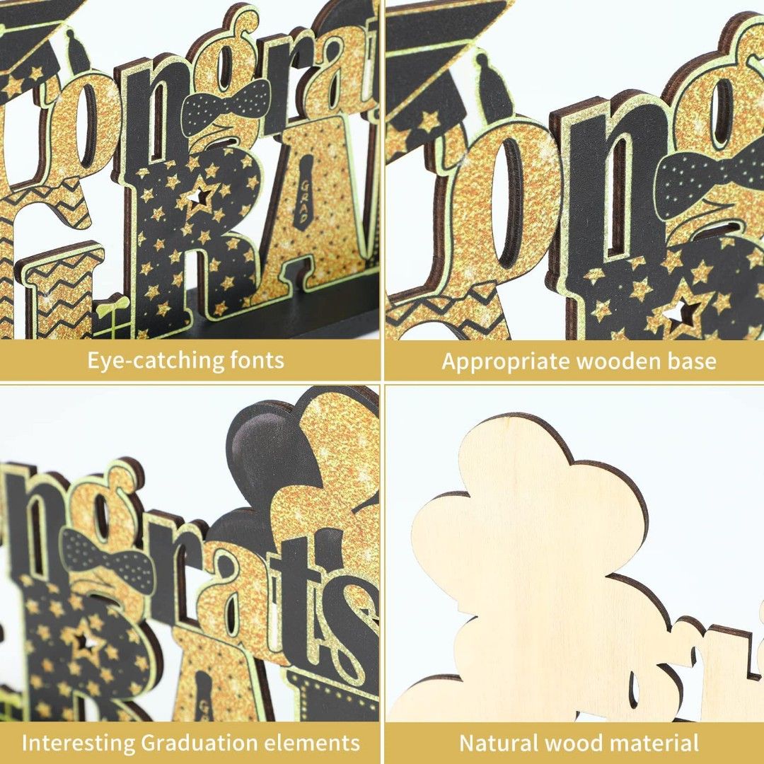 2023 Graduation Centerpieces for Tables - Wooden Photo Props Graduation ...