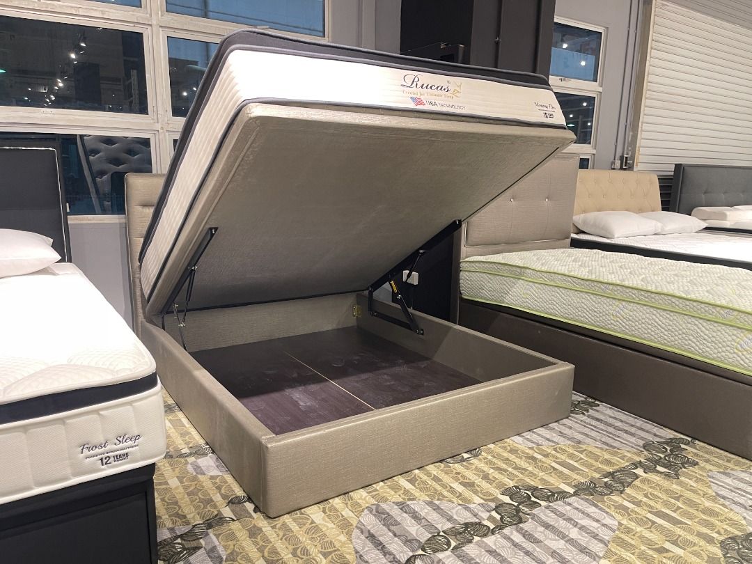 5 Feet Queen Size Storage Bed Frame, Furniture & Home Living, Furniture ...