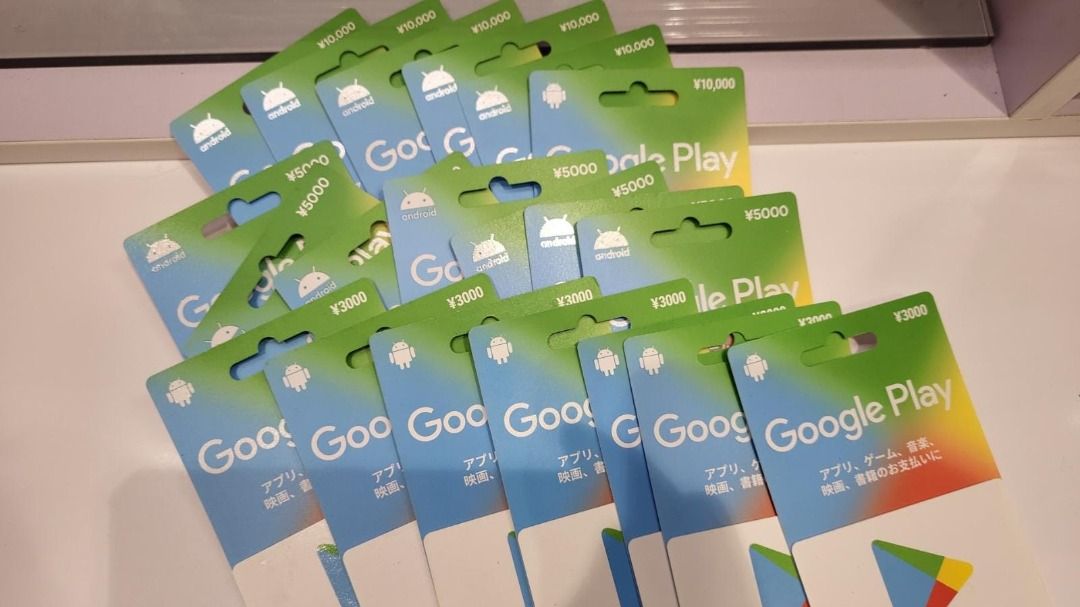 特價清貨 | 日版 GOOGLE PLAY 實體卡 3000/5000/10000 YEN, 電子遊戲, 遊戲機配件, 遊戲禮物卡及帳戶 ...