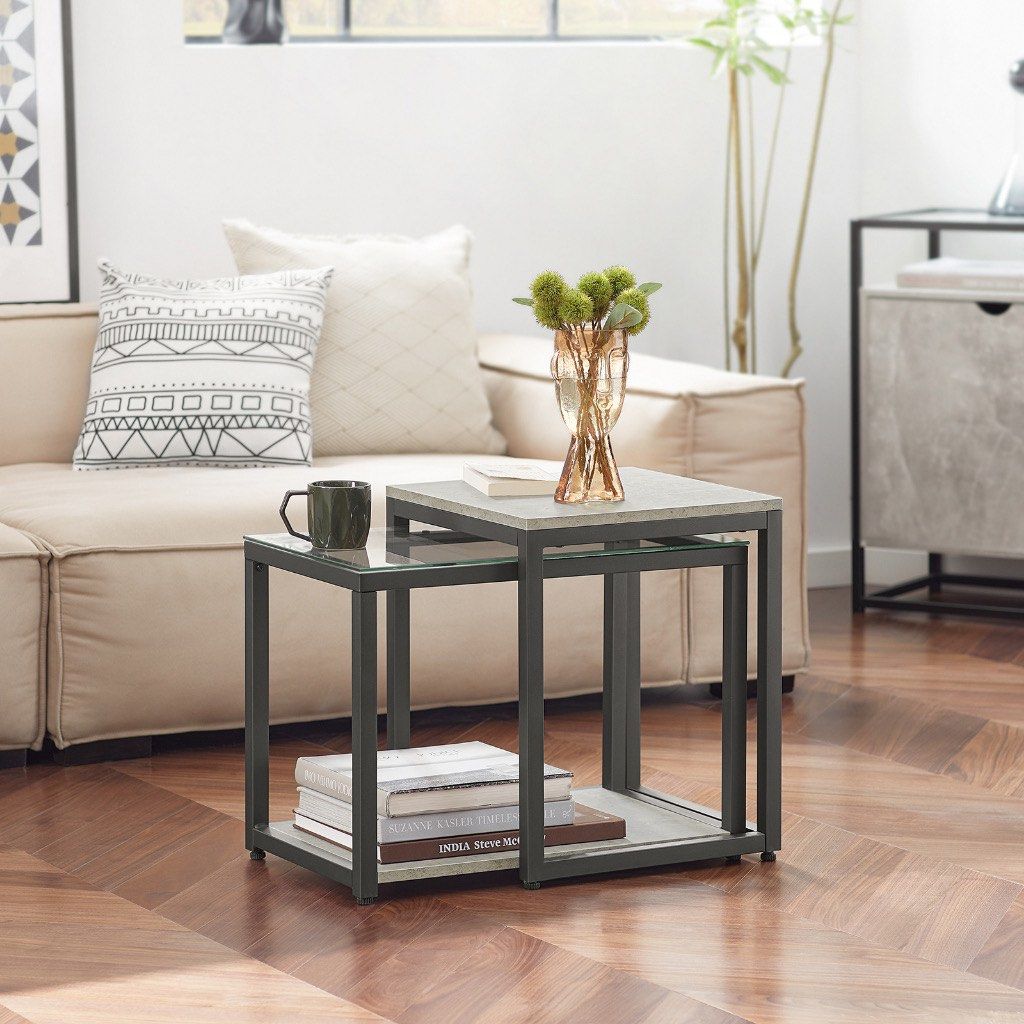 Glass Coffee And Side Table Sets at Caitlyn Lavater blog